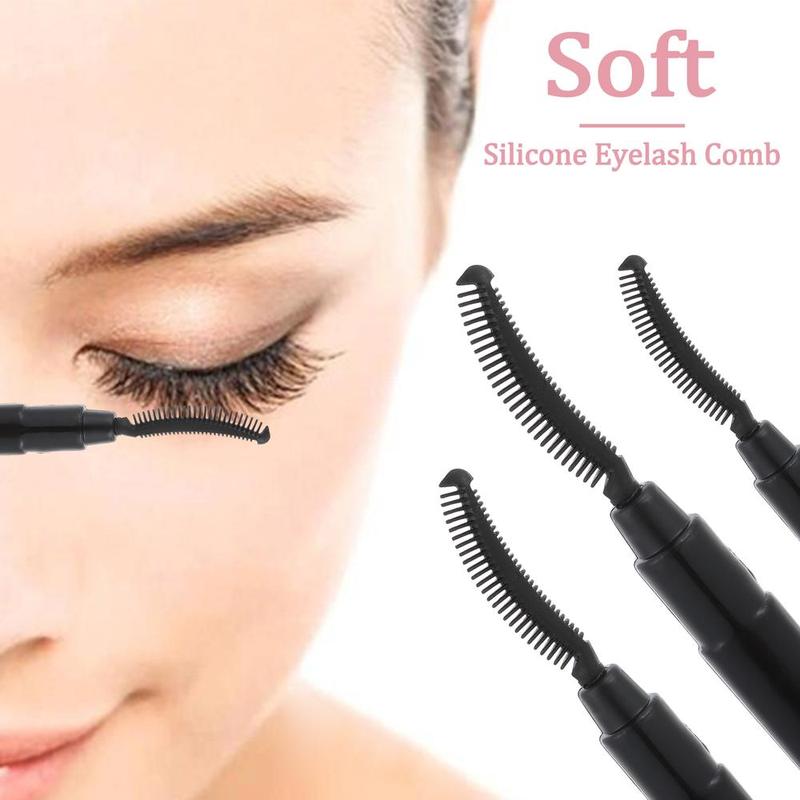 erwise Convenient Silicone Lash Brush Black Pink Mascara Eyelash ...