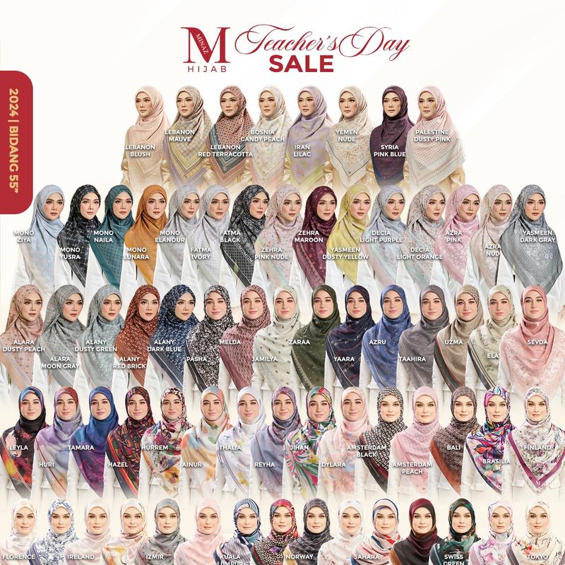 MINAZ HIJAB | PRINTED COTTON VOILE BAWAL BIDANG 55 (2024) - TikTok Shop ...