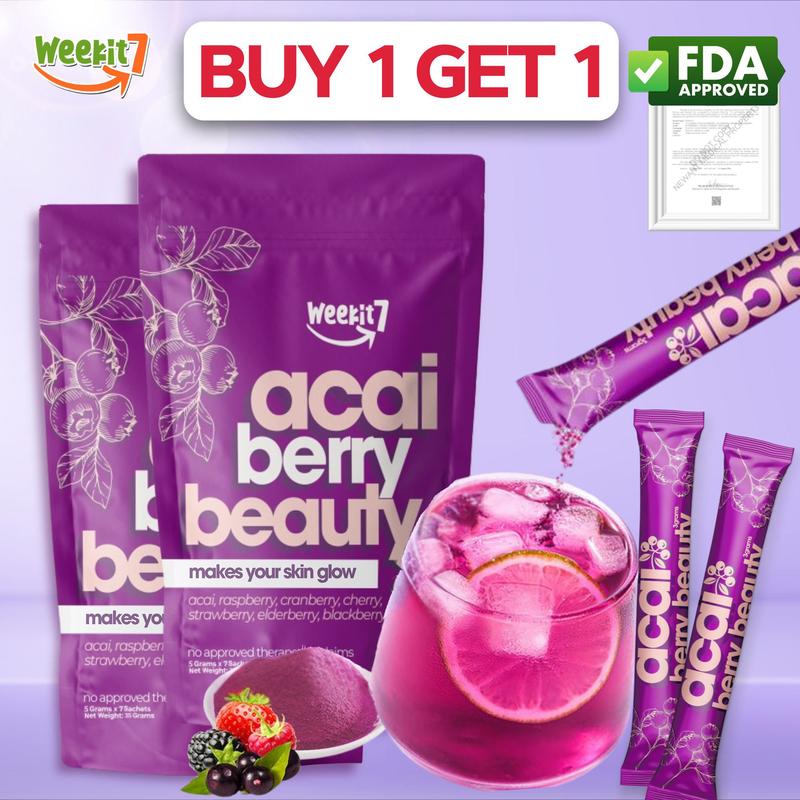 【Buy 1 Take 1】WeeKit7 Acai Berry Powder 7 in 1 Mixed Berries - TikTok ...