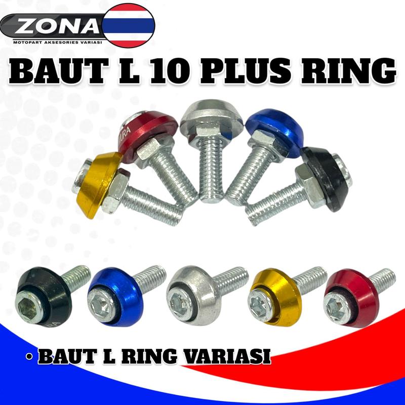 Baut L 10 plus ring variasi warna monel ring L universal harga - Shop ...