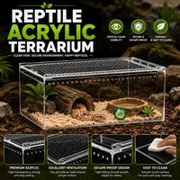 Jual KANDANG ACRYLIC KNOCKDOWN KANDANG REPTIL LEOPARD GECKO KADAL ULAR ...
