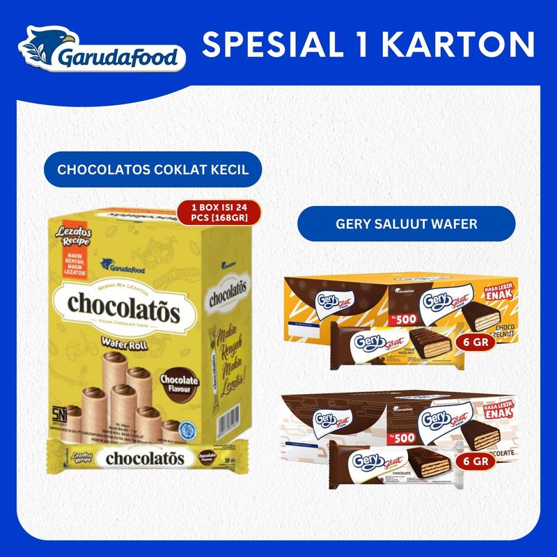 [EXSLUSIVE KREATOR] GARUDAFOOD 1 KARTON CHOCOLATOS / GERY WAFER - Shop ...
