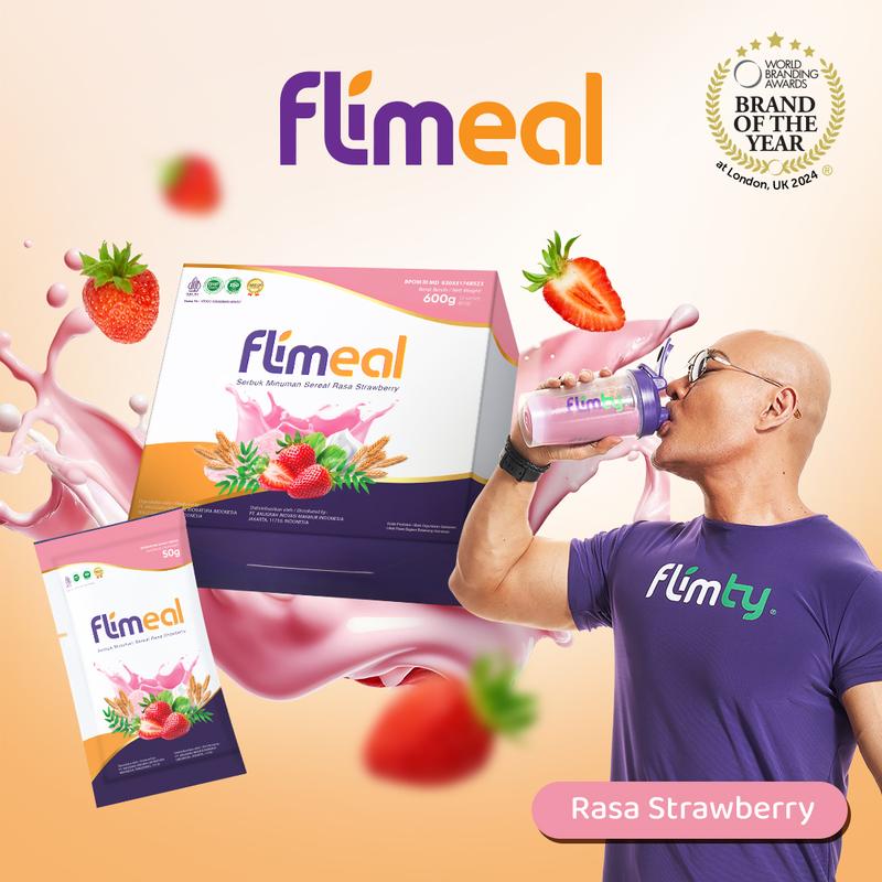 Flimeal Minuman Serbuk Rasa Strawberry - 1 box isi 12 sachet - Shop ...