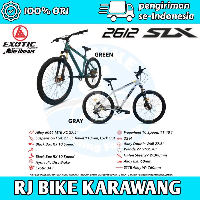 Jual SEPEDA GUNUNG MTB EXOTIC 2612 SLX 27.5 INCH 1X10 SPEED REM ...