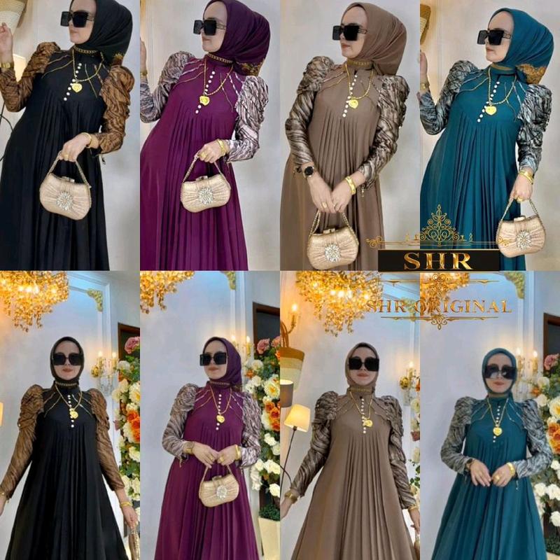 SHR ORI TERBARU MAXI DRESS PRINCESS ZEBRAA WOLLFIS SUTRA BY SHR ORI ...