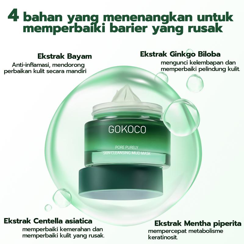 GOKOCO Pore purely Skin Cleansing Mud Mask Masker lumpur pembersih ...