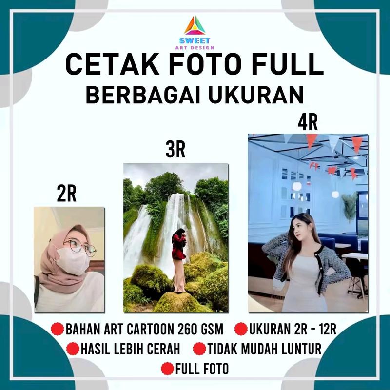 CETAK FOTO SENDIRI FULL GAMBAR UKURAN 2R 3R 4R 5R 6R 10R A4 12R - Shop ...