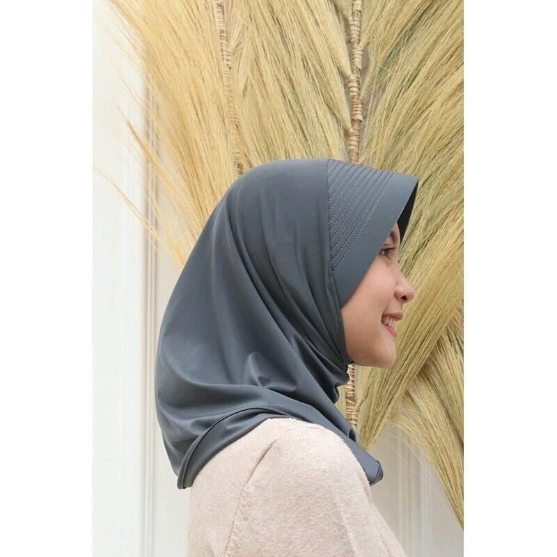 Hijab Bergo Sport Pet Tebal / hijab instan sekolah / Kerudung Olahraga ...