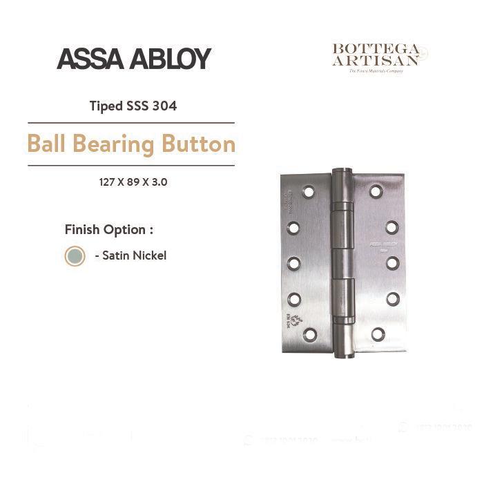 ASSA ABLOY Ball Bearing Button Tipped SSS 304 Satin Nickel AH2BB-04 ...