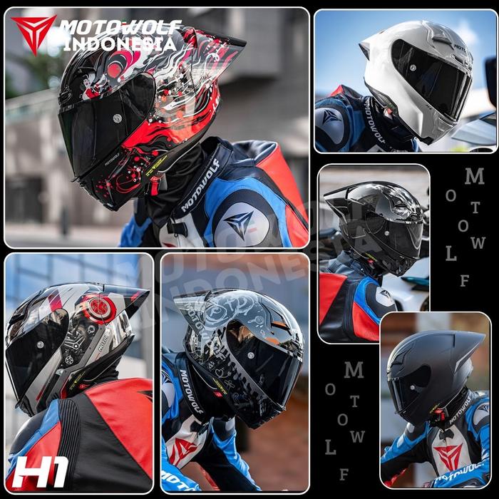 Jual Helm Motowolf Full Face Sport Helmet Standar Internasional DOT CCC ...