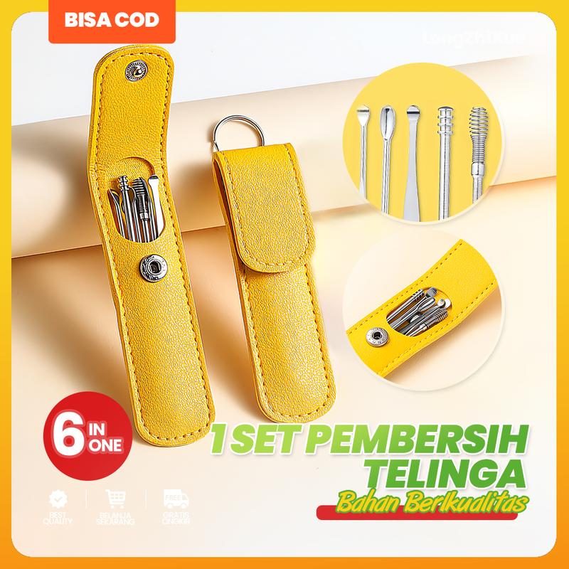 6 Pcs Ear Pick Cleaning Set Ear Cleaner Wax Removal Tool Spoon - Shop ...