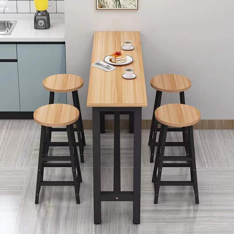 【COD】kerusi tinggi dapur Simple Long High Wood Table Bar White - TikTok ...