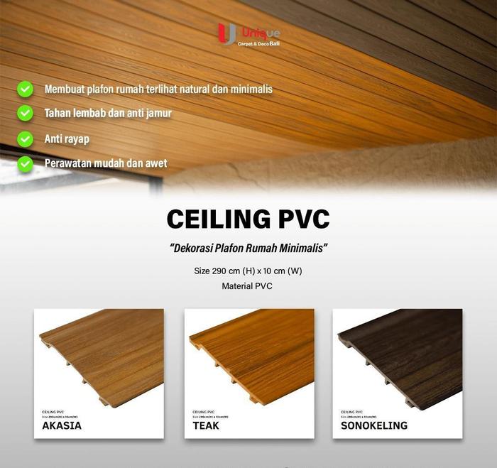 Jual PVC Plafon Indoor / Ceiling PVC Minimalis / Wood Panel PVC Dinding ...