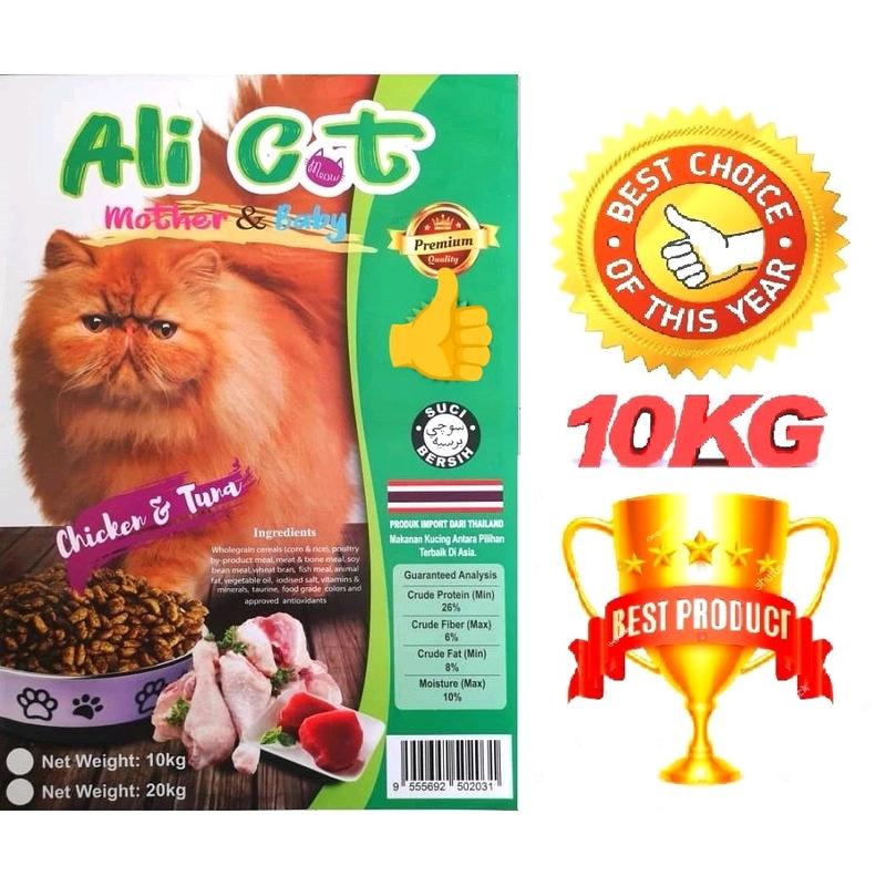 Makanan kucing murah 10kg Ali Cat chicken tuna - TikTok Shop Malaysia
