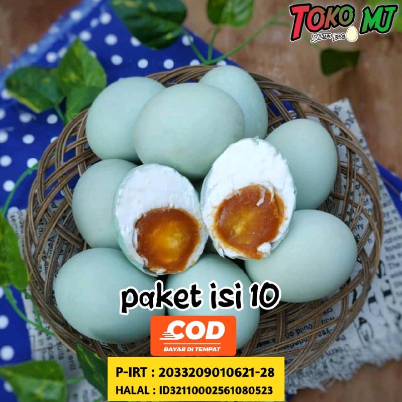 Paket telur asin rebus isi 10 ukuran besar / telur asin rebu - Shop ...