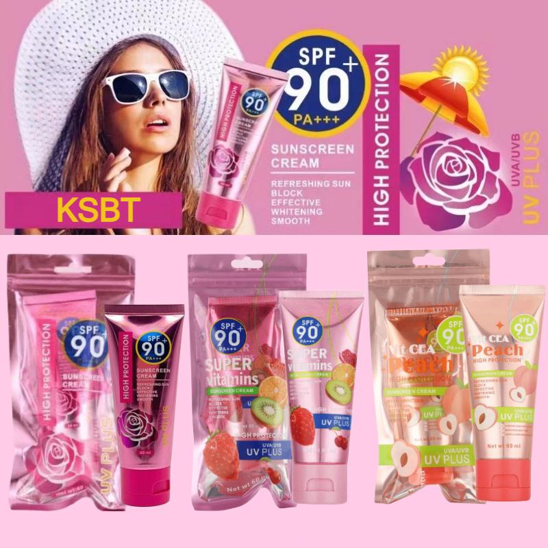 KSBT Skin Care Facial Sunscreen Cream SPF 90+ Sunblock Lotio - TikTok ...