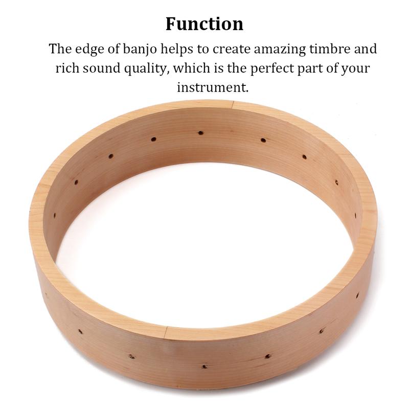 Practical Lightweight Maple Banjo Frame Wood Ring Exquisite Banjo ...