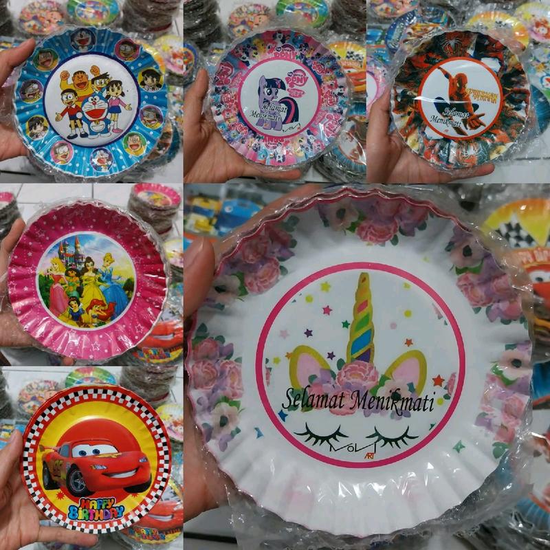 piring cake /Piring Ulang Tahun Karakter /Piring Ultah/pirin - Shop ...