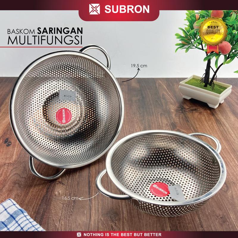 SUBRON Saringan Multifungsi 16.5cm 19.5cm Baskom Lubang Cuci - Shop ...