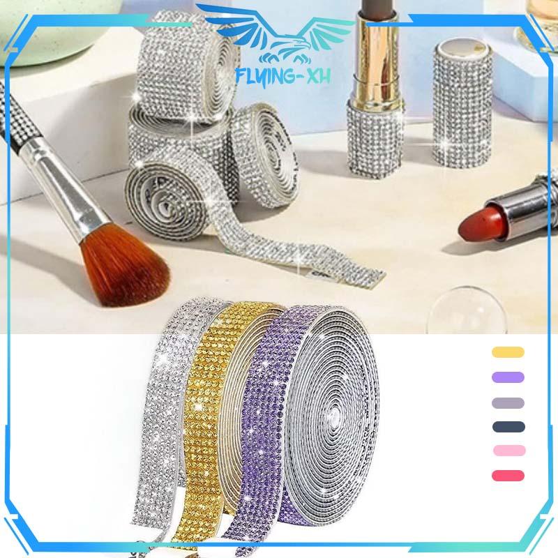 Sticker Kristal Berlian 91cm 6Row Rhinestone Sticker DIY Sticker ...