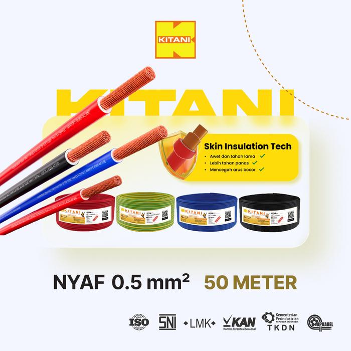 Jual KITANI - NYAF 0.5 mm² - 50 Meter - Kabel Listrik Tembaga Serabut ...