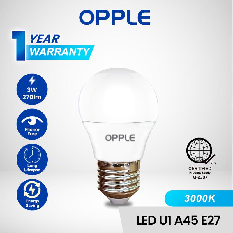 Opple LED Bulb P45 E27 EcoMax - 3 Watts Warm White / Dayligh - TikTok ...