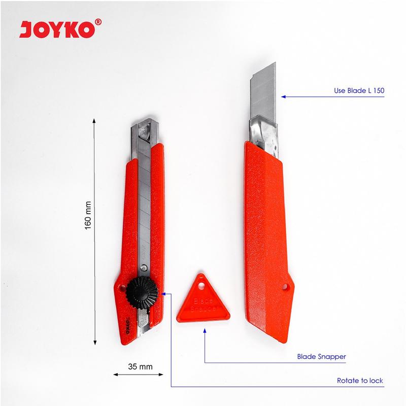 [1 Set] Cutter Besar JOYKO L-500 (BONUS 1 Tube PISAU CUTTER REFILL ...