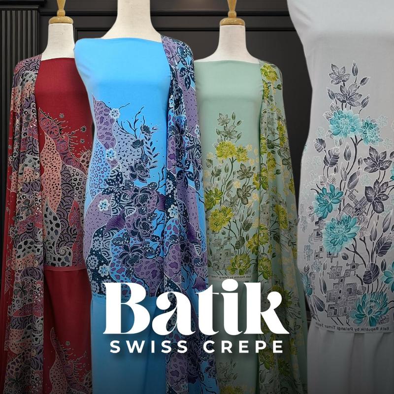 PELANGI TIMUR TEXTILE NEW ARRIVAL BATIK SERAGAM REPUBLIK SWISS CREPE ...