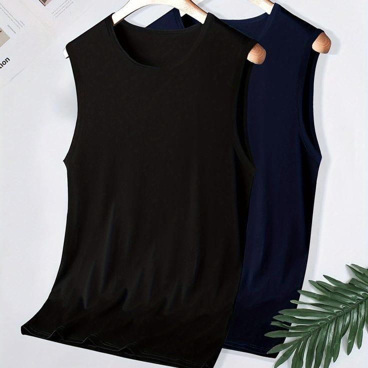 PAKET 2 SINGLET YUKENSI KATUN COWOK HITAM Oblong Distro Putih - Shop ...