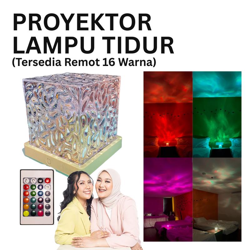 lampu proyektor aurora / lampu tidur RGB remot / lampu estetik - Shop ...