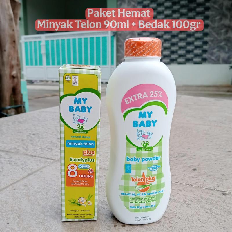 Paket Hemat 2x Produk My Baby Minyak Telon 90ml + Bedak Tabur 90gr+23gr ...