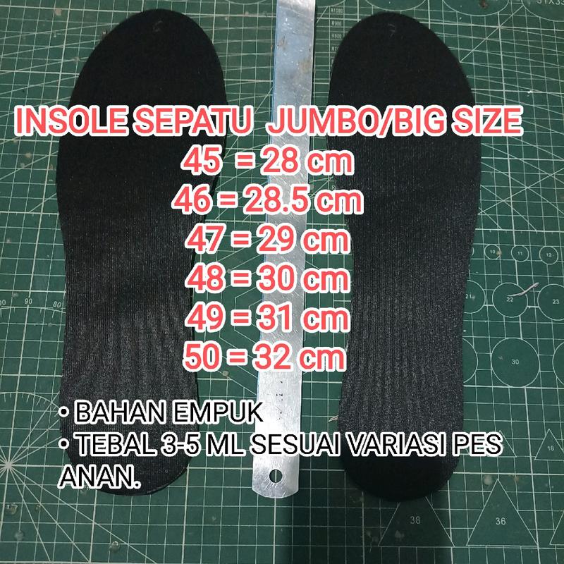 insole sepatu jumbo big size 44 45 46 47 48 49 50 ukuran 5ml - Shop ...
