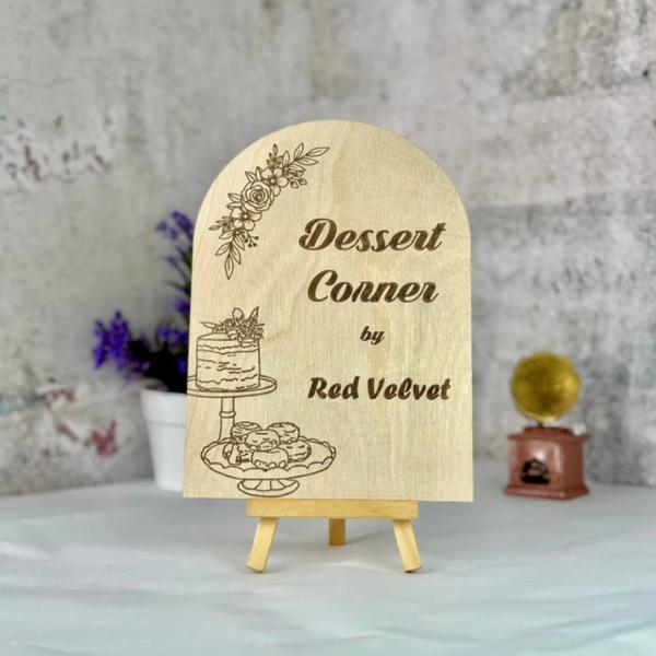 Plaque Kayu Custom | Wooden Table Stand | Dessert | Birthday - TikTok ...