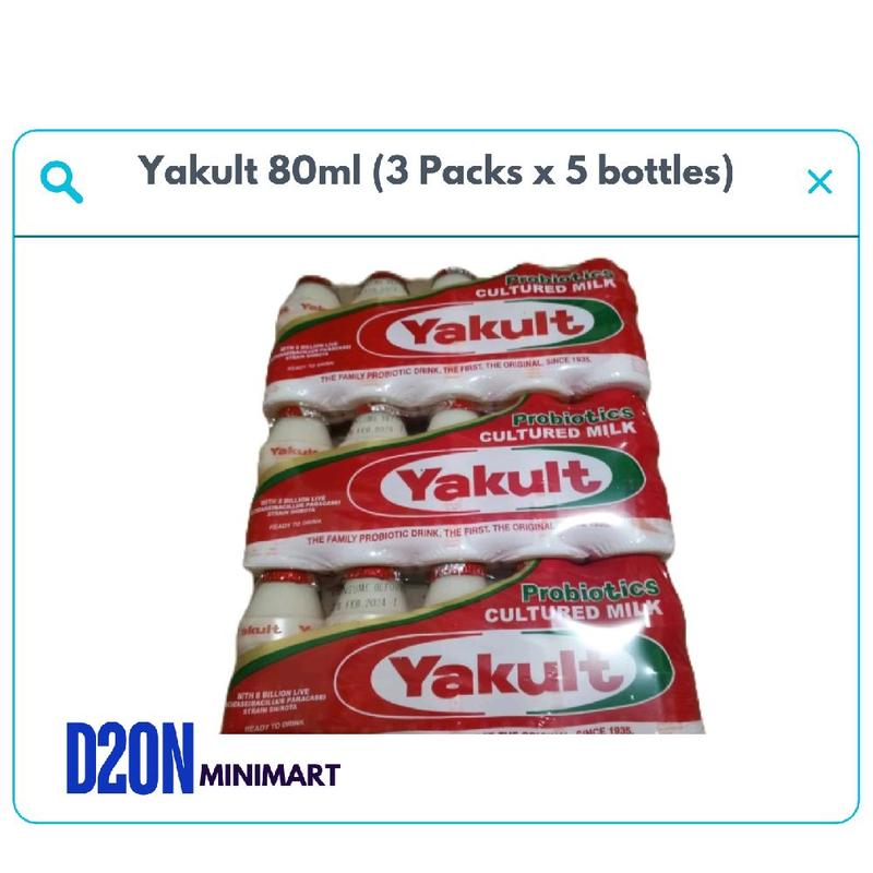 YAKULT 80g (3 Pack x 5 Bottles) - TikTok Shop Philippines