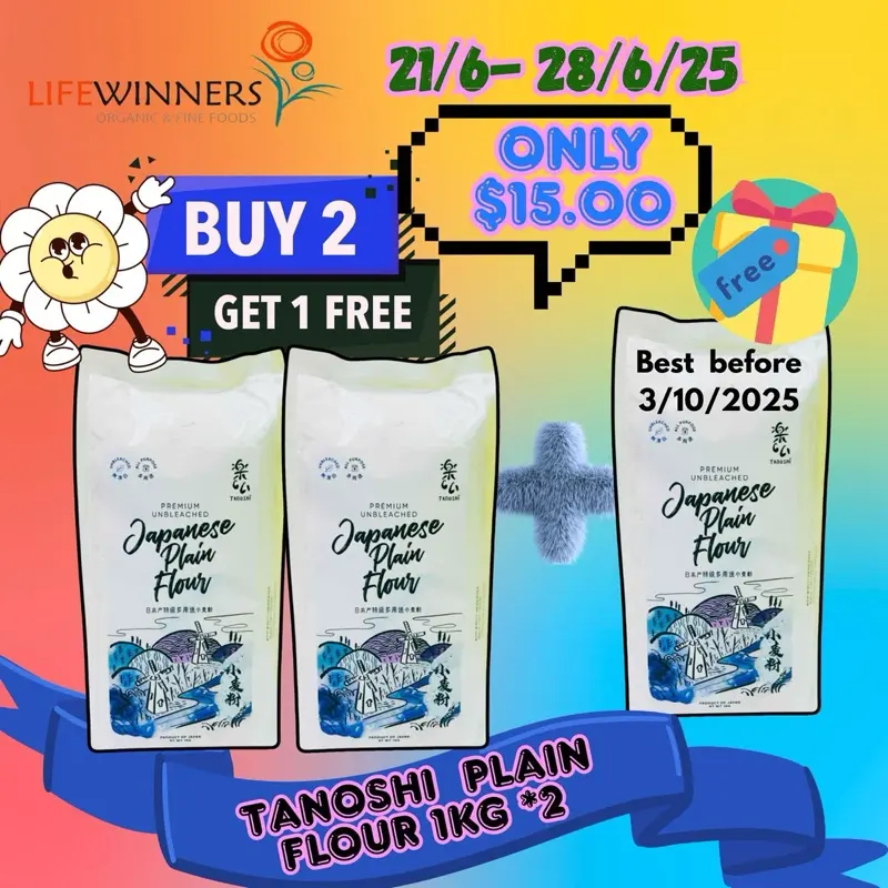Tanoshi Premium Japanese All Purpose Flour 1kg x 2 PKTS - TikTok Shop ...