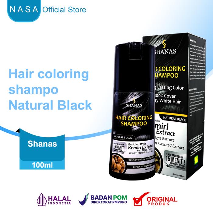 Jual SHANAS Hair Coloring Shampoo Original 100ml - Shampoo Pewarna ...