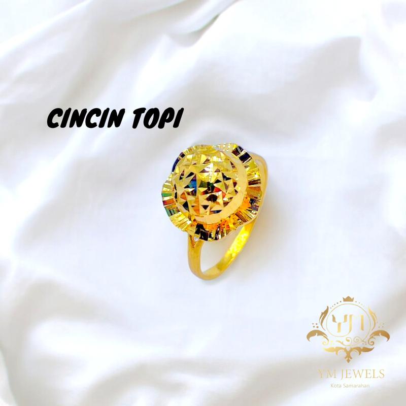 YM Jewels Emas 916 Cincin Topi|22K Hat Ring - TikTok Shop Malaysia