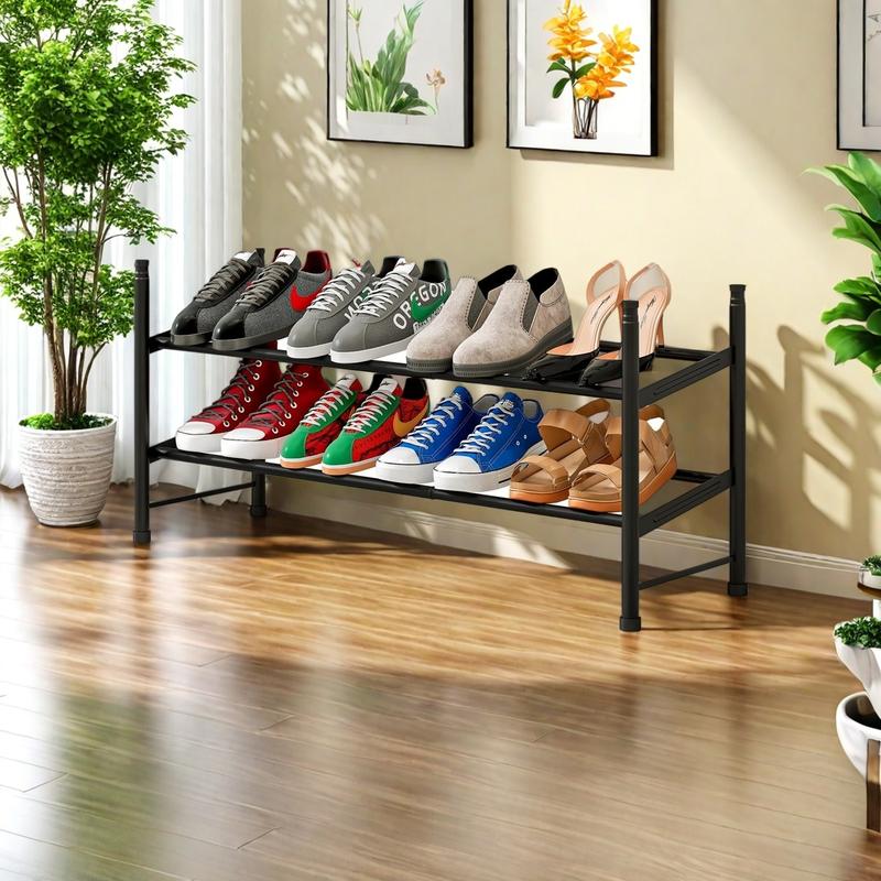 2-Layer Shoe Rack Storage Rack, Made Of Metal, Sturdy And No - TikTok ...