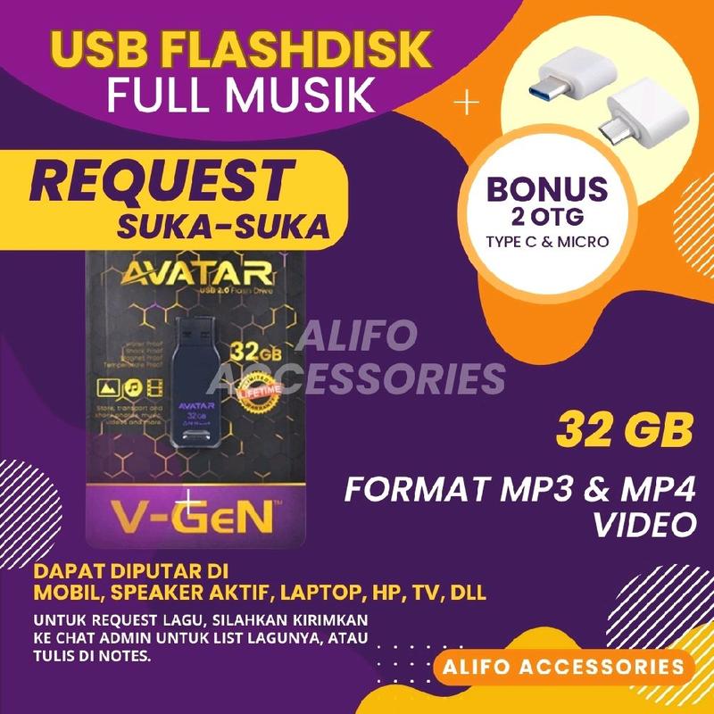 Flashdisk Musik 32GB Full Request + Bonus OTG (Type-C & Micro) - Shop ...