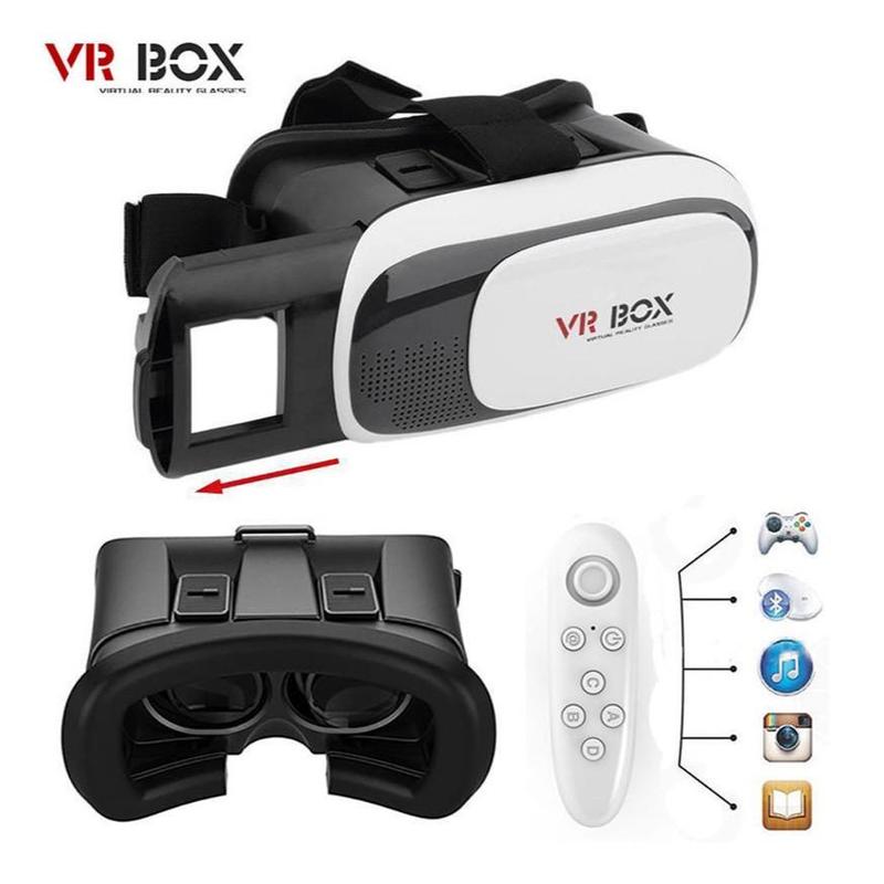 VR BOX Virtual Reality Movies Games 3D with Controller for Smart ...