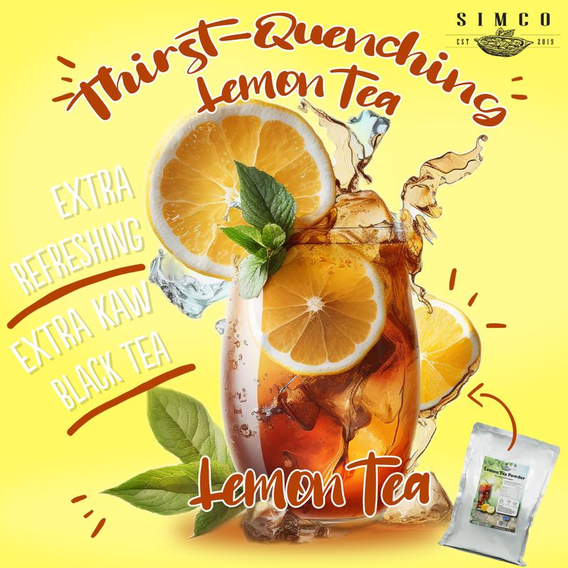 SIMCO Lemon Tea Beverage Powder (1kg) | Hot/ Cold | Halal Certified ...