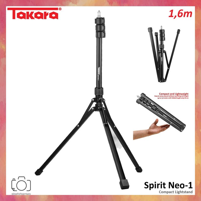 TAKARA SPIRIT NEO-1 Compact Light Stand Tripod for Lightning & Studio ...