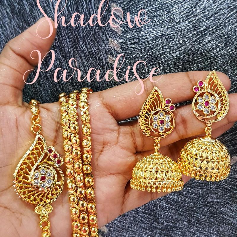 Moopu/Mogapu Chain with Earrings (30 inches) - TikTok Shop Malaysia