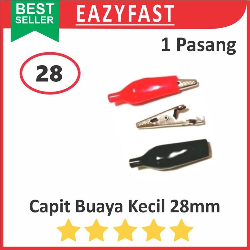 Capit Buaya Jepit Kabel listrik 1 set hitam merah - Shop | Tokopedia
