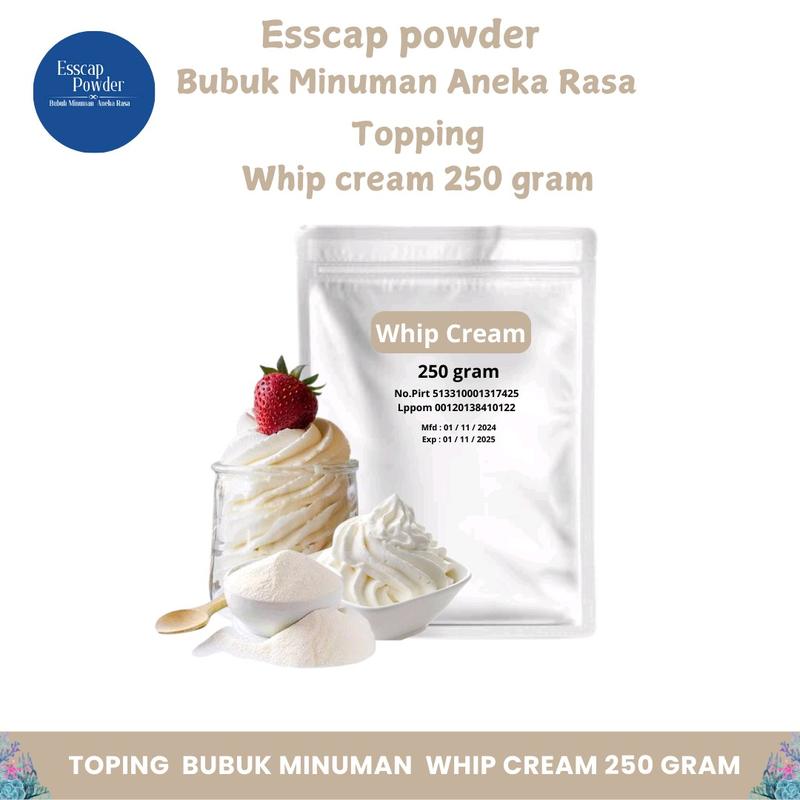 Topping Bubuk Whip Cream 250g – Sajikan Minuman dengan Cita Rasa - Shop ...