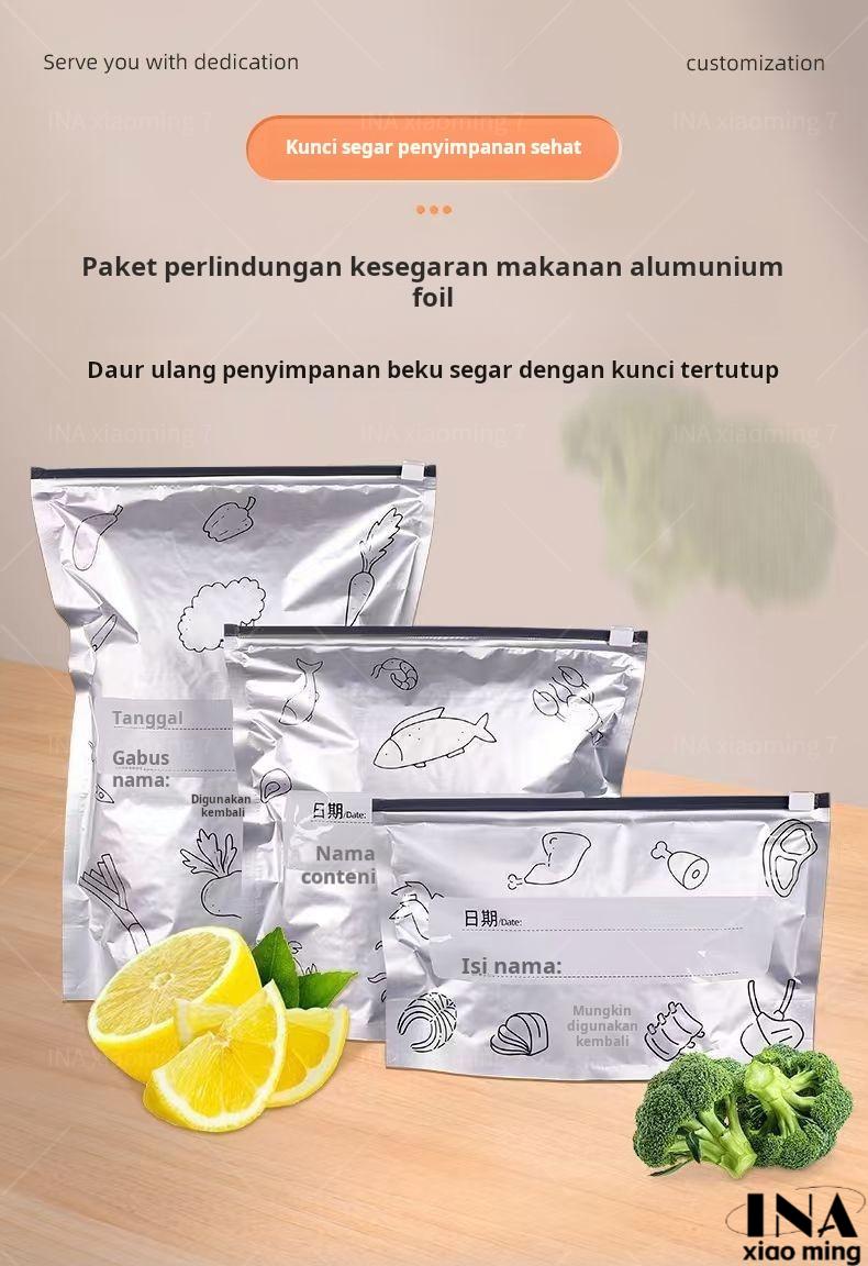 Food Storage Bags Airtight Seal Reusable Aluminum Foil Freezer ...