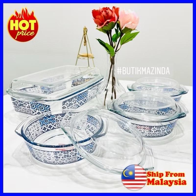 NEW ARRIVAL ! CASSEROLE SET / MANGKUK HIDANG KACA / Satay + lauk ...