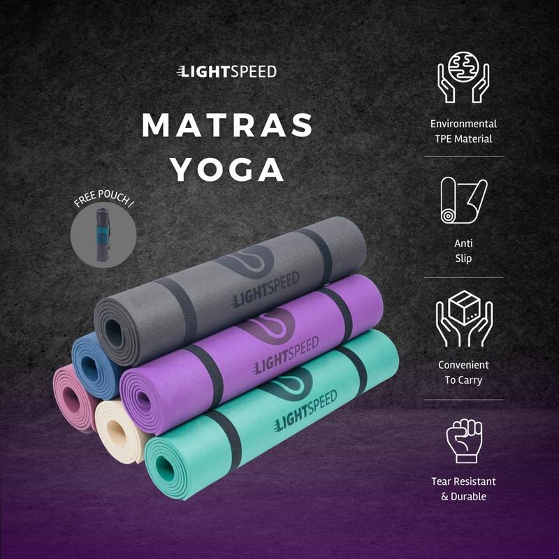 LIGHTSPEED MATRAS YOGA / YOGA MAT/ ANTI SLIP PREMIUM - TPE ECO - Shop ...