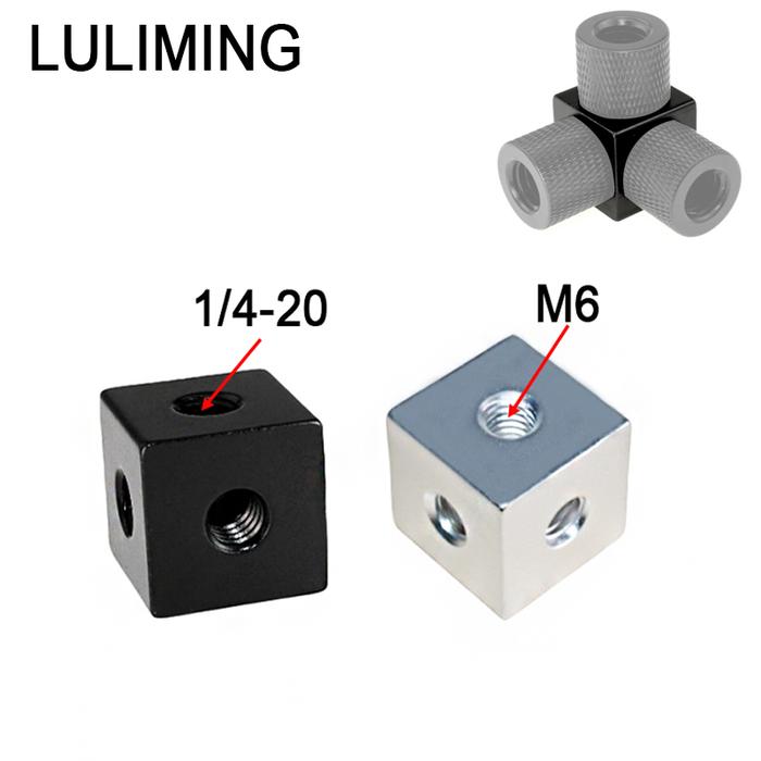 Jual 1/4 M6 Square 6-sided Conversion Nut Aluminum Alloy Fixed Block ...