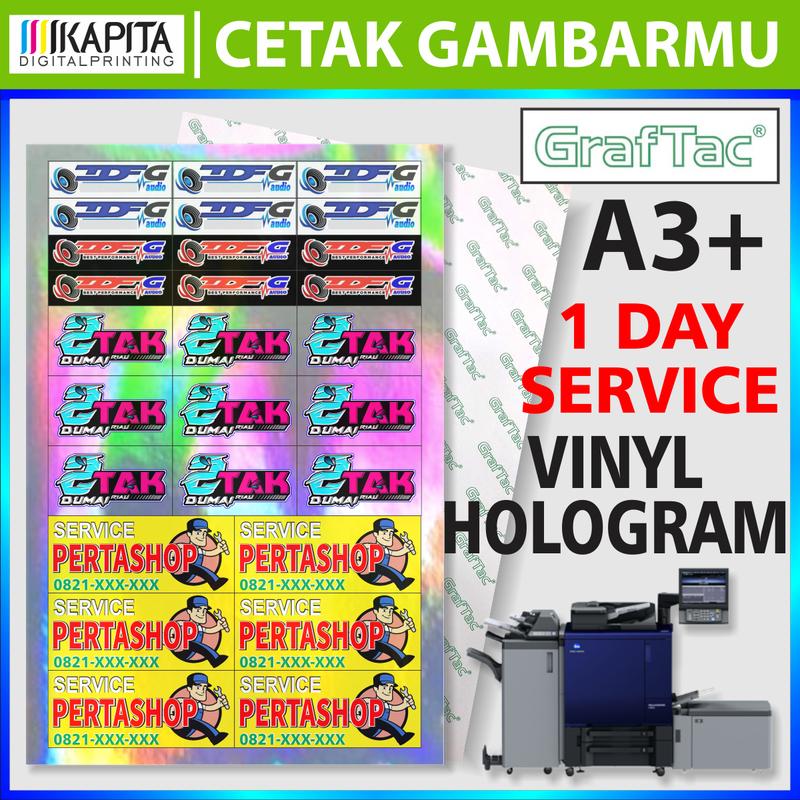 Cetak Stiker Graftac Hologram A3+ Murah Lembaran DESAINMU SENDIRI ...